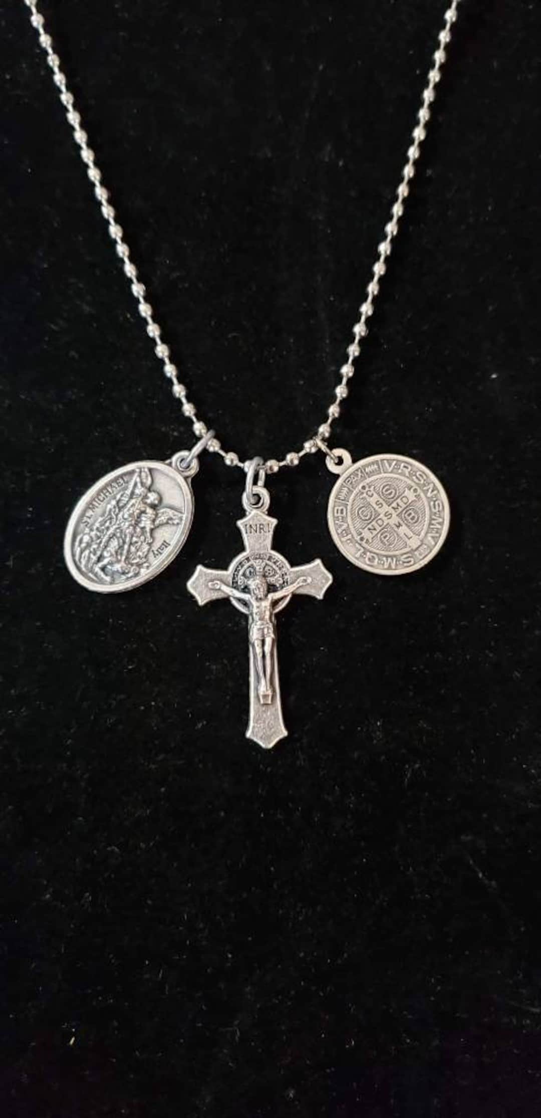 St. Benedict, St. Michael Protection Necklace, Protection From Black ...