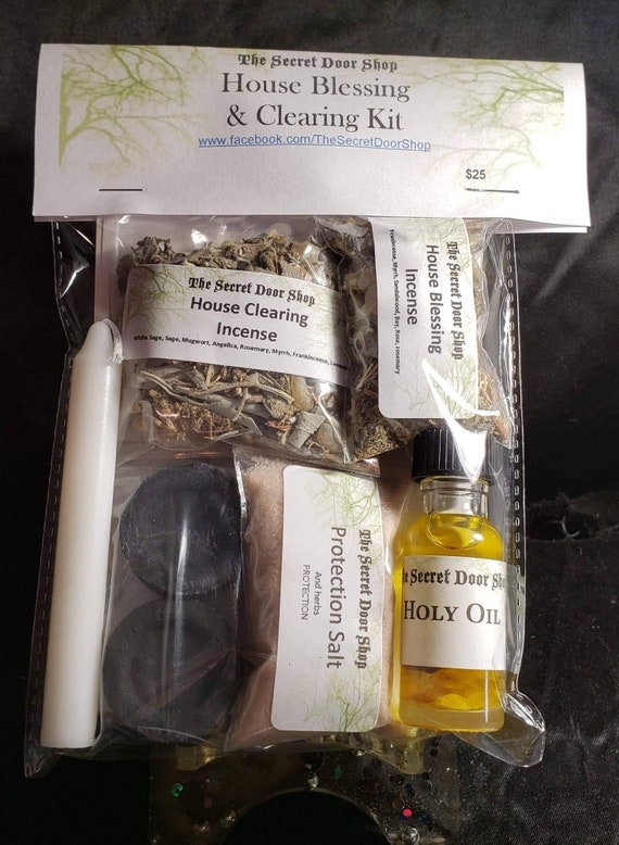 House Blessing and Clearing Kit. Incense Oil Salt Candle & | Etsy