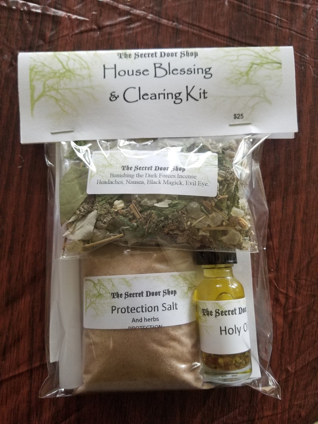 House Blessing and Clearing Kit. Incense, Oil, Salt, Candle, & Charcoal ...