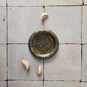 Garlic Grater Plate Handmade Ceramic Zesting Plate Stoneware Garlic ...