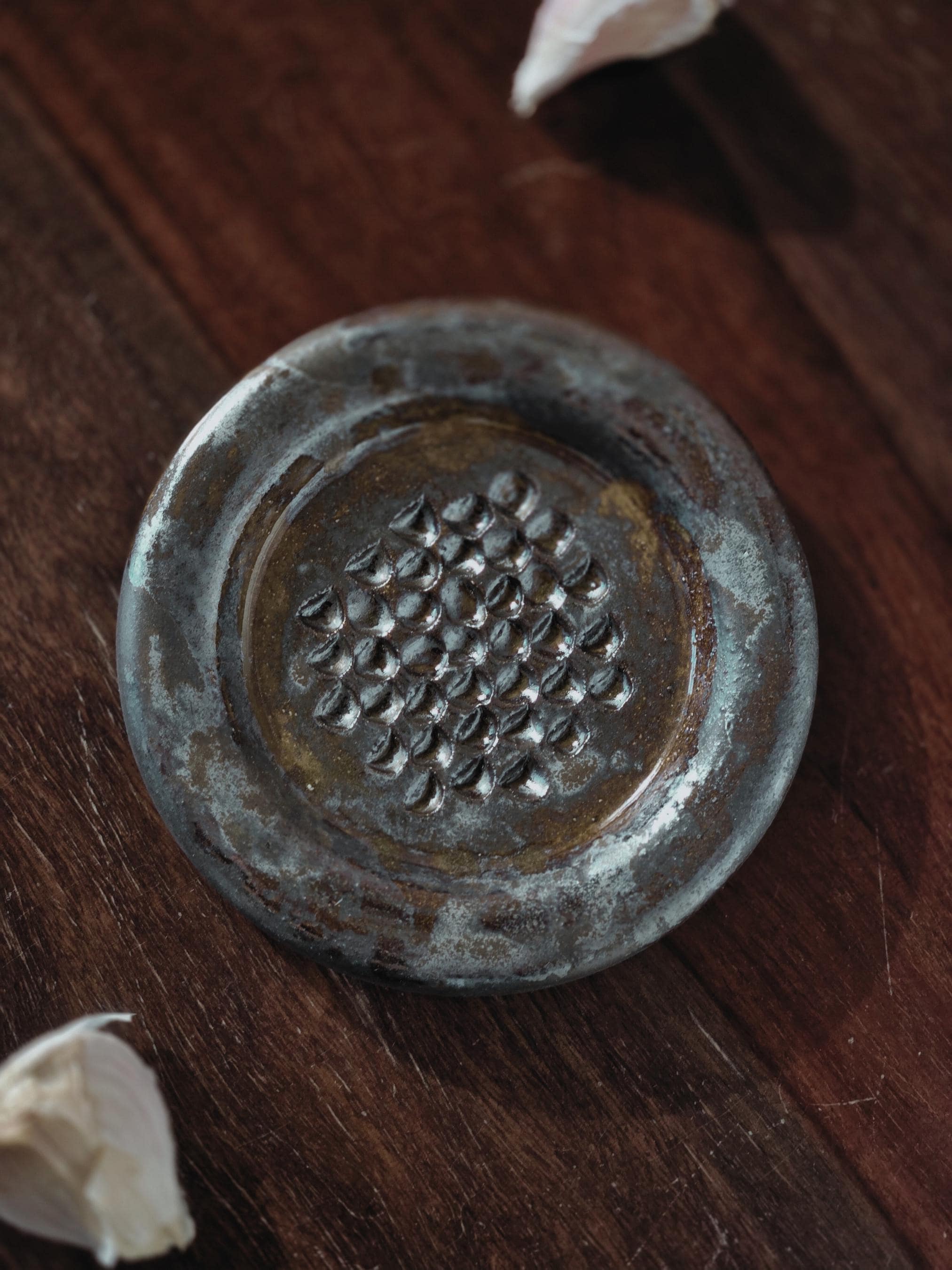 Garlic Grater Plate Handmade Ceramic Zesting Plate Stoneware Garlic ...