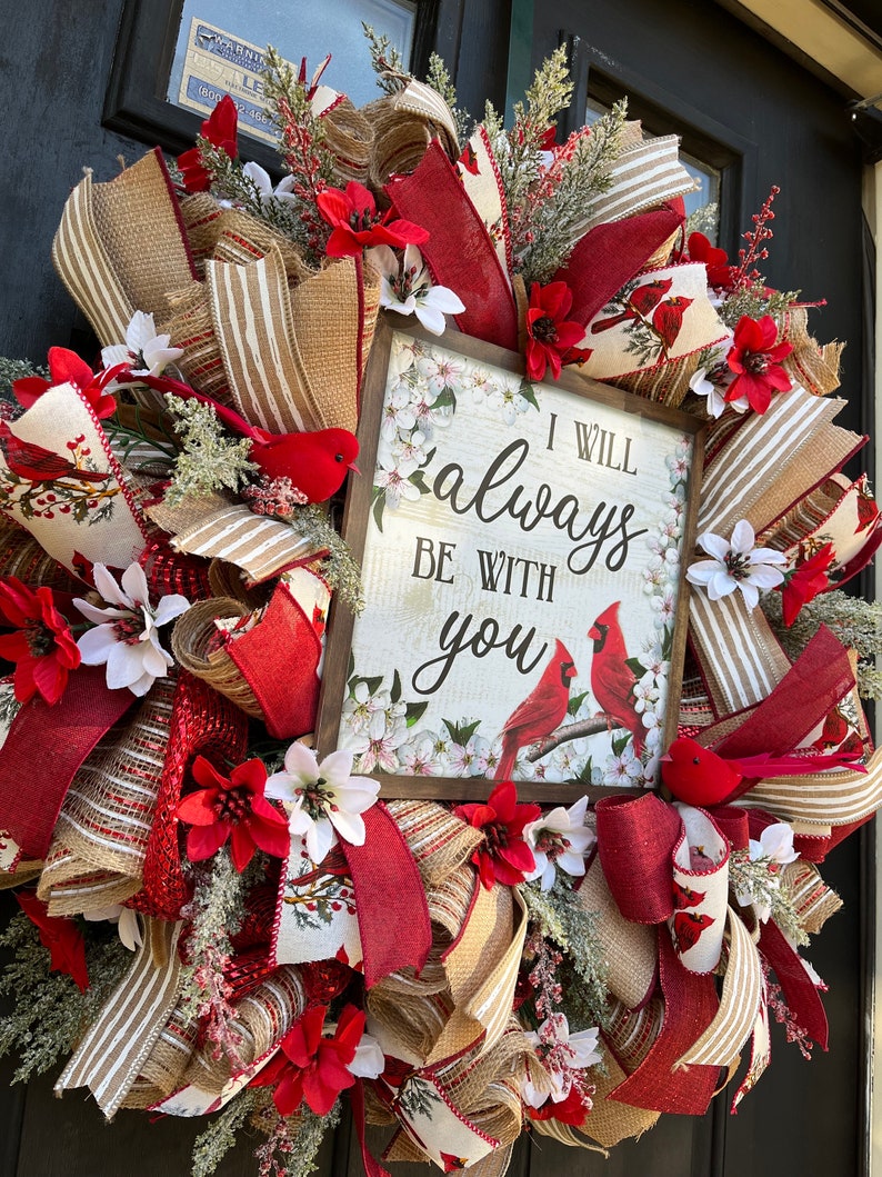 Christmas Wreath, Cardinal Wreath, Cardinal Christmas Wreath, for Your ...