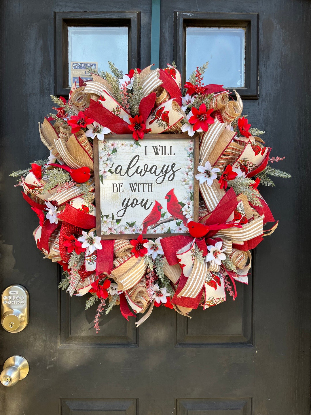 Christmas Wreath, Cardinal Wreath, Cardinal Christmas Wreath, for Your ...