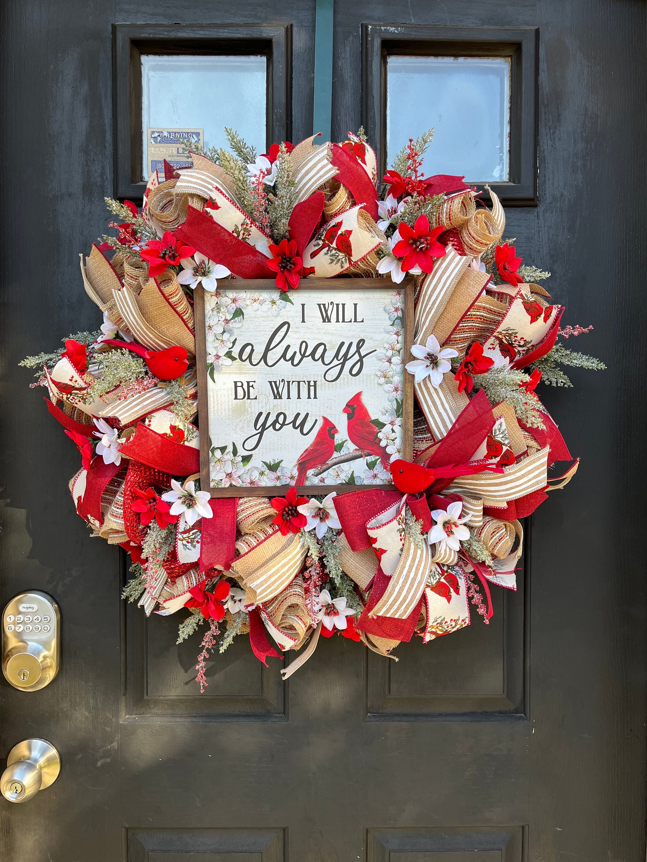 Christmas Wreath, Cardinal Wreath, Cardinal Christmas Wreath, for Your ...