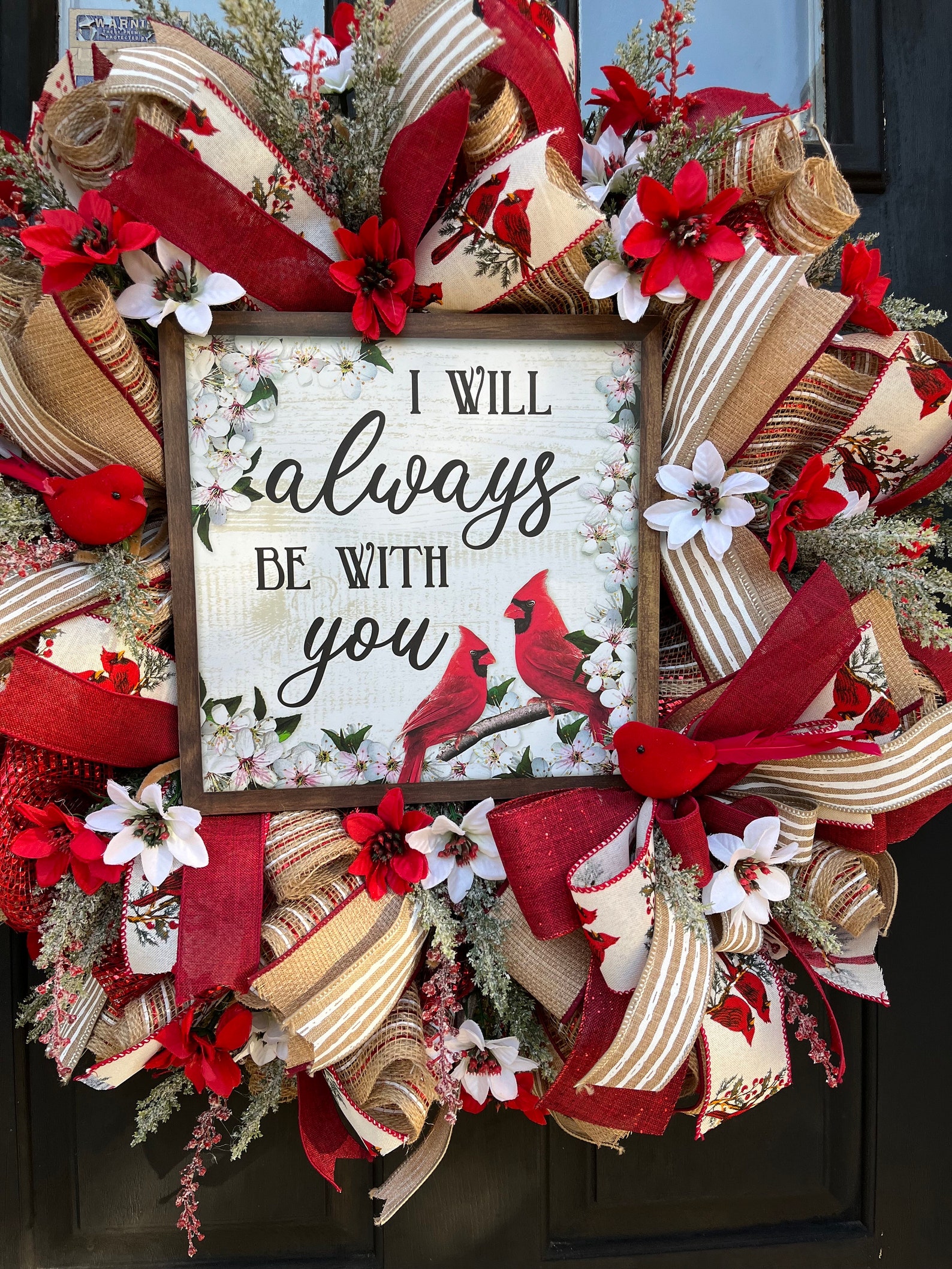 Christmas Wreath, Cardinal Wreath, Cardinal Christmas Wreath, for Your ...