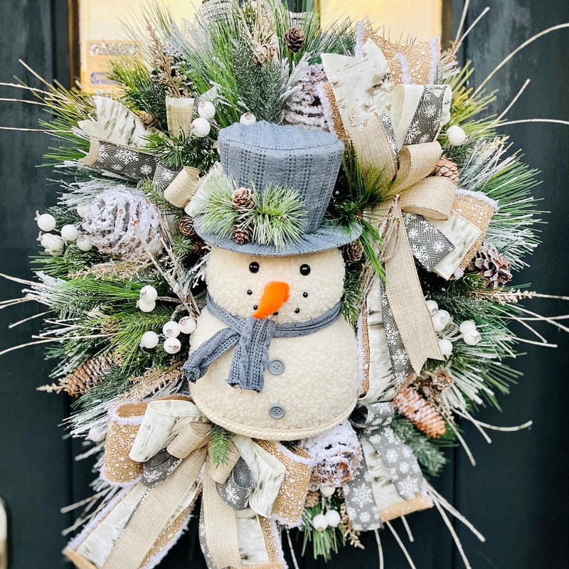 Snowman Head Tree Topper - Etsy