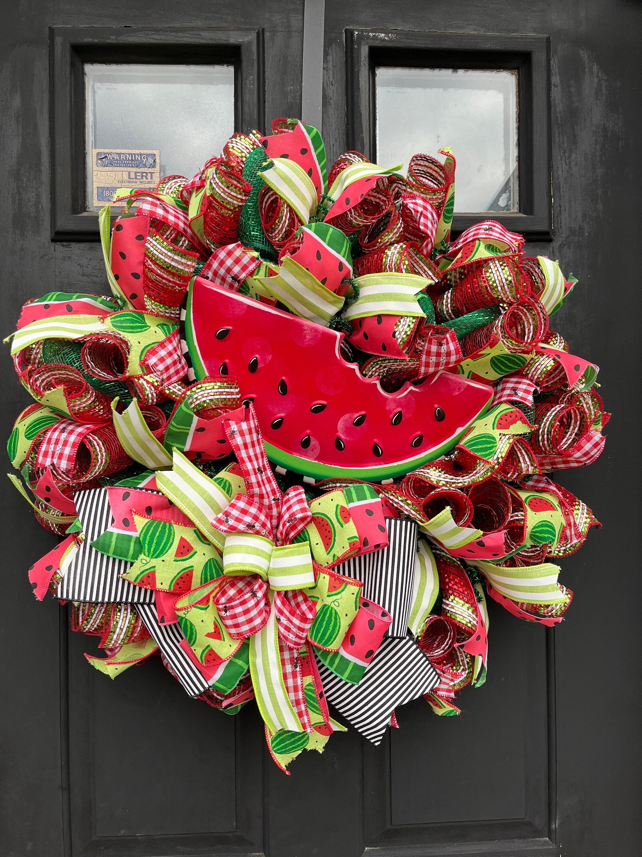 Watermelon Wreath, Watermelon Door Decor, Red Wreath, Everyday Wreath ...