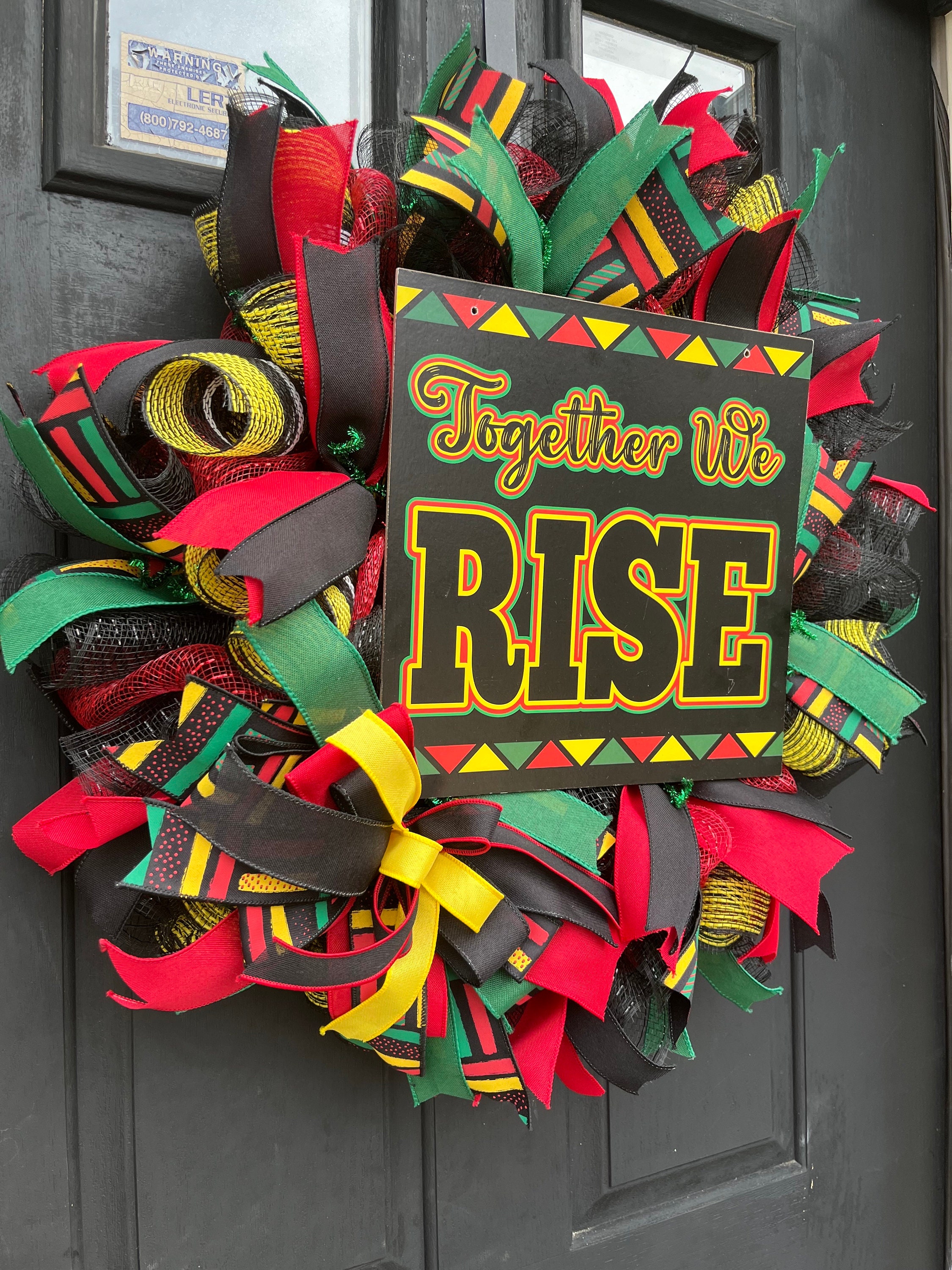 Black History Month Wreath, Black History Month Decor, for Your Door ...