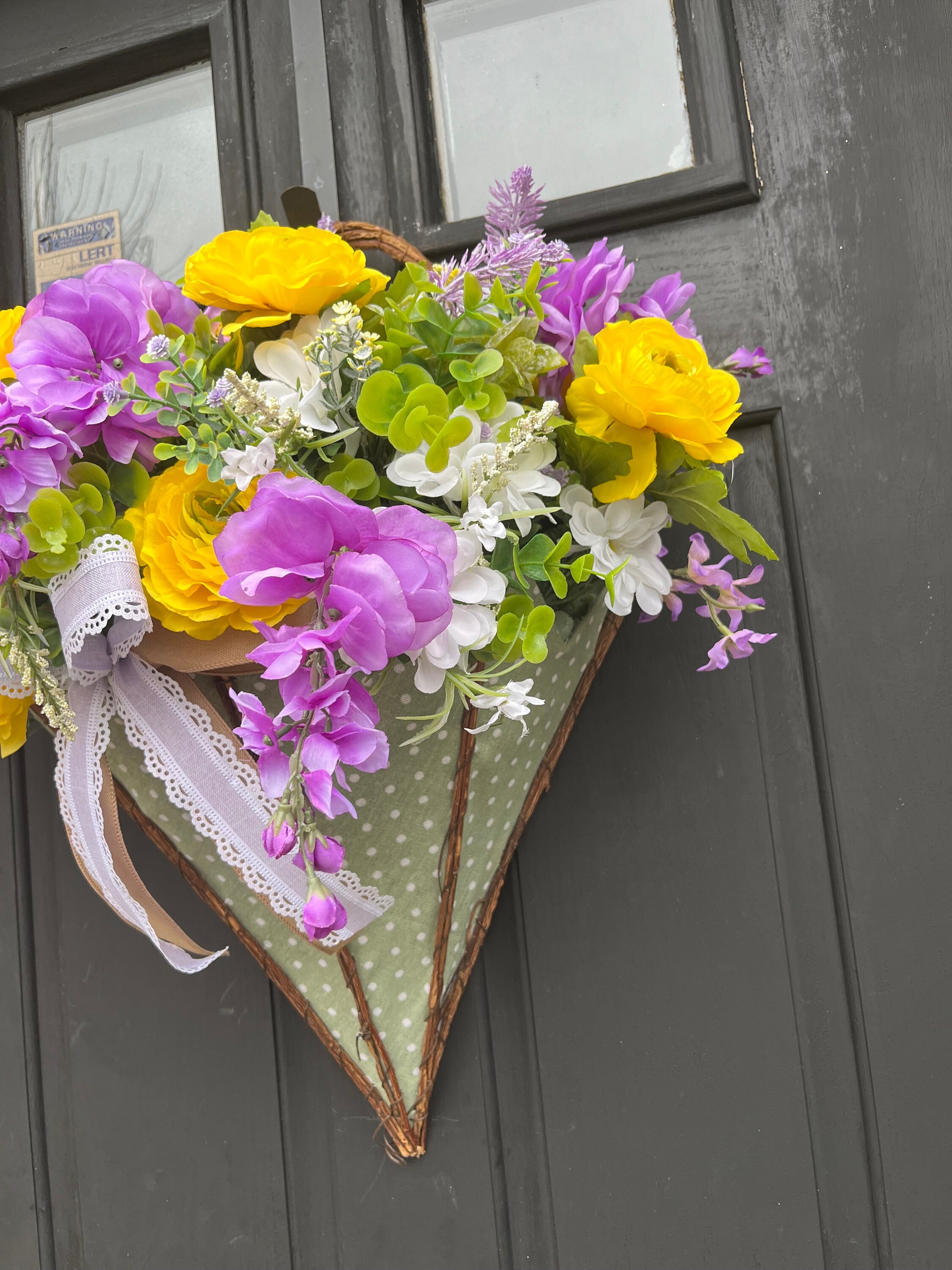 Spring Floral Umbrella Wreath, Floral Wreath, Spring Wreath, Mother's ...