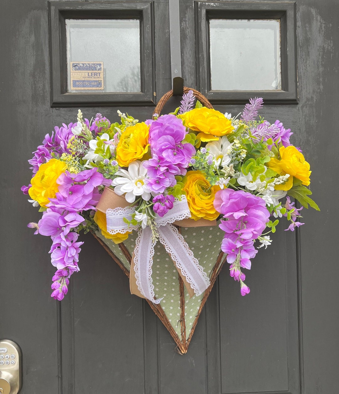 Spring Floral Umbrella Wreath, Floral Wreath, Spring Wreath, Mother's ...