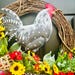 Rustic Rooster Wreath, Farmhouse Chicken Door Decor, Sunflower Floral ...