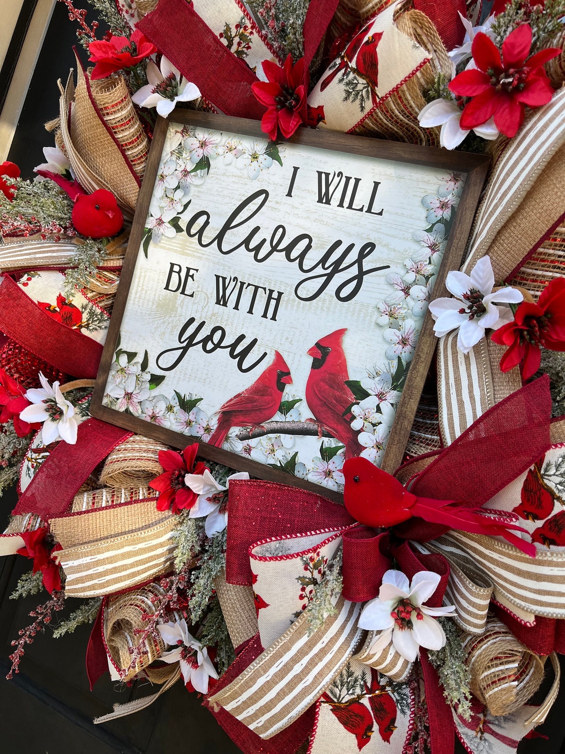 Christmas Wreath, Cardinal Wreath, Cardinal Christmas Wreath, for Your ...