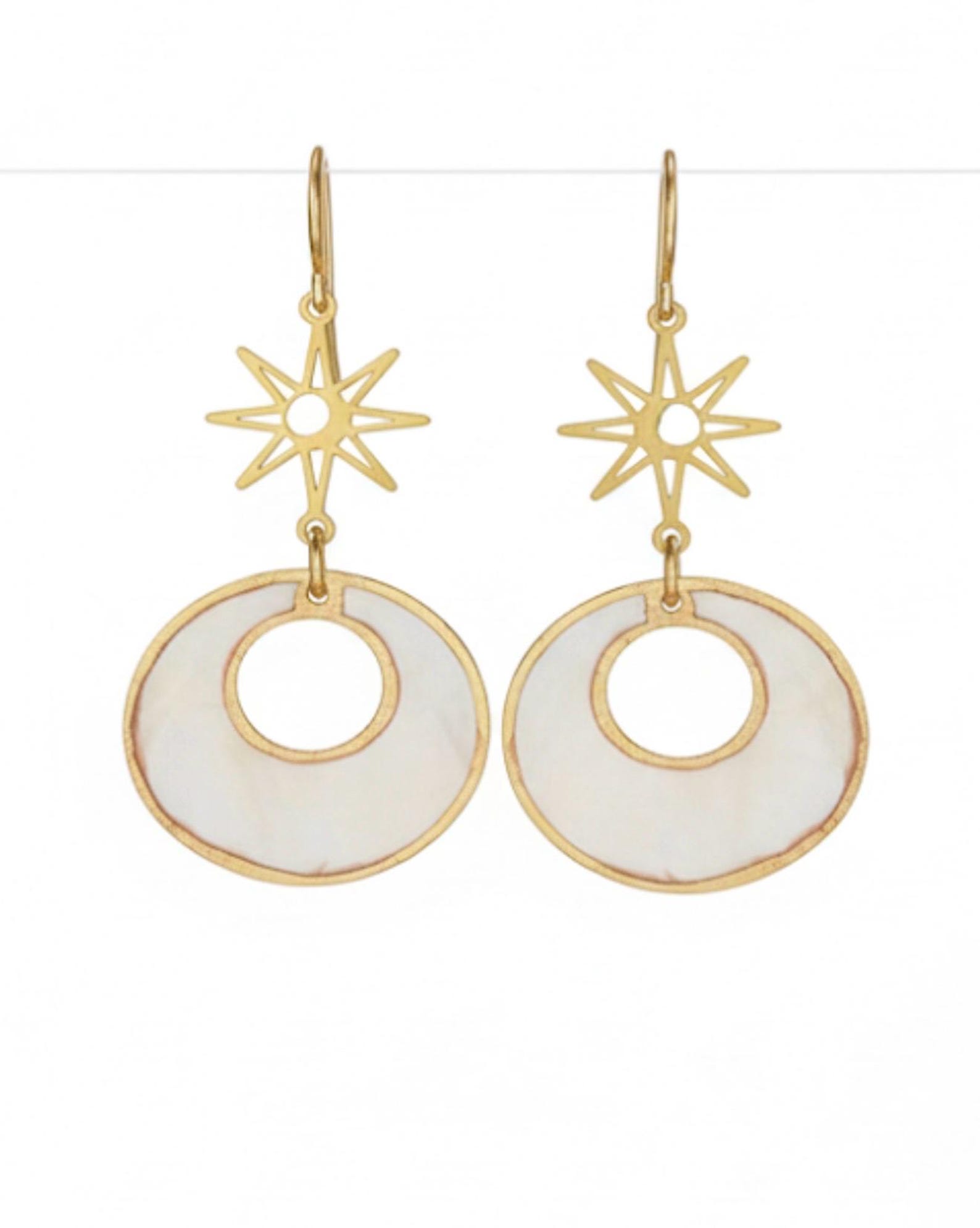Celestial Accent and Capiz Translate White Shell Teardrop Earrings 4 ...
