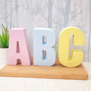 Large Letters | Pink Nursery Decor | Concrete Letters | Concrete ...