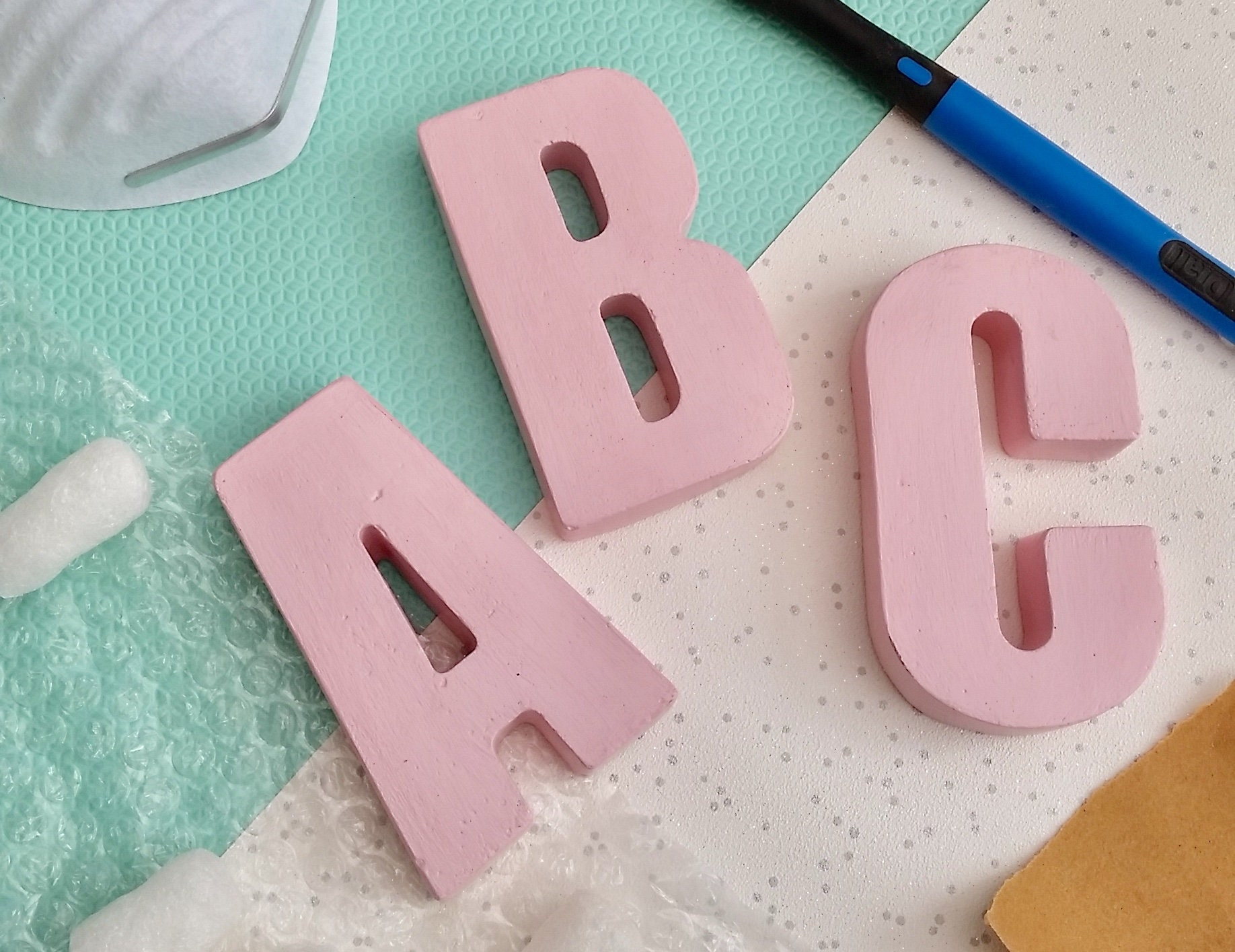 Concrete Letters Freestanding Large - Etsy UK