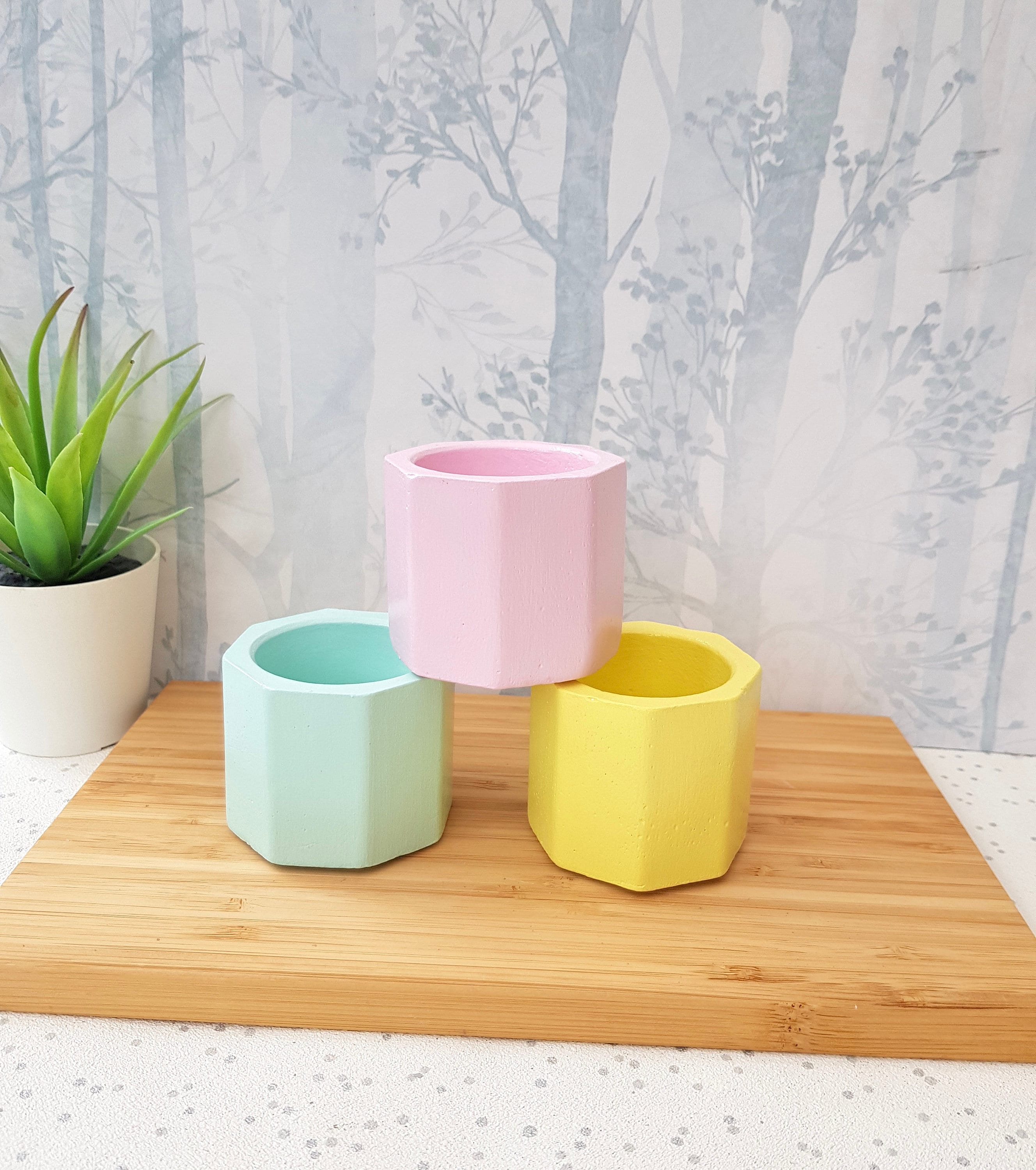 Concrete Gift Set Concrete Desk Accessories Mini Storage | Etsy