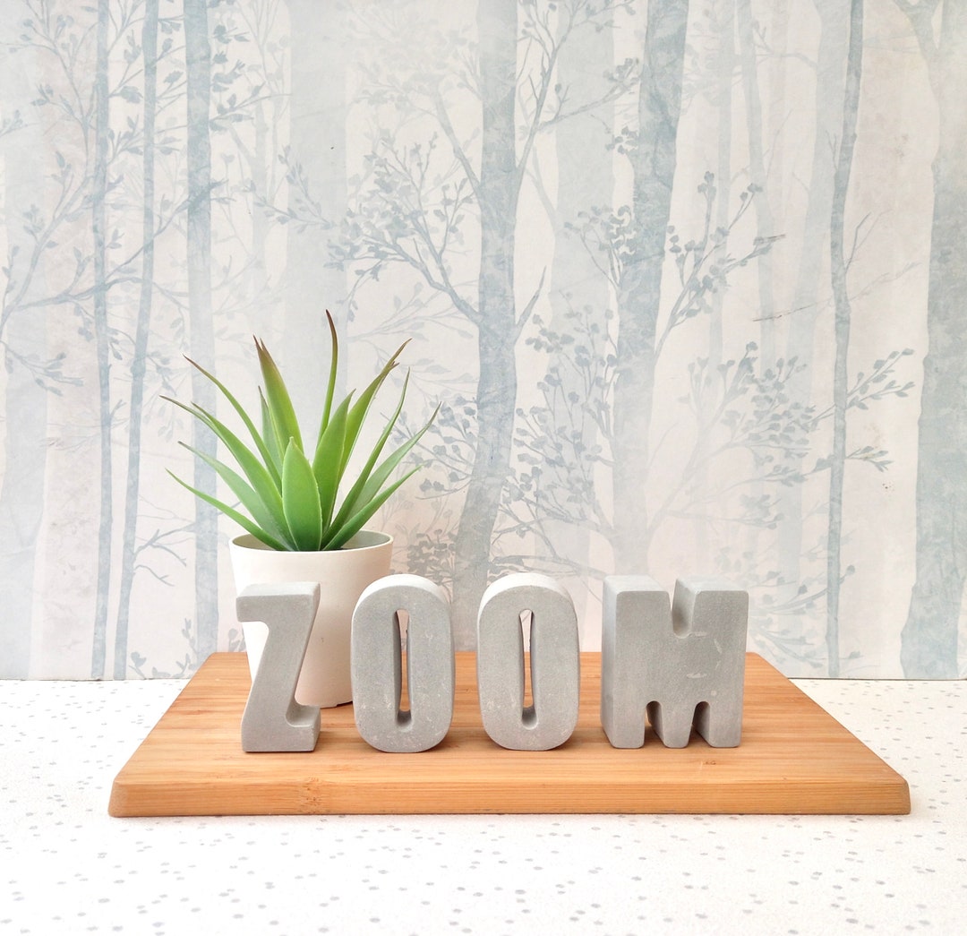 Nursery Decor Zoom Concrete Letters Space Themed Nursery Fathers Day ...