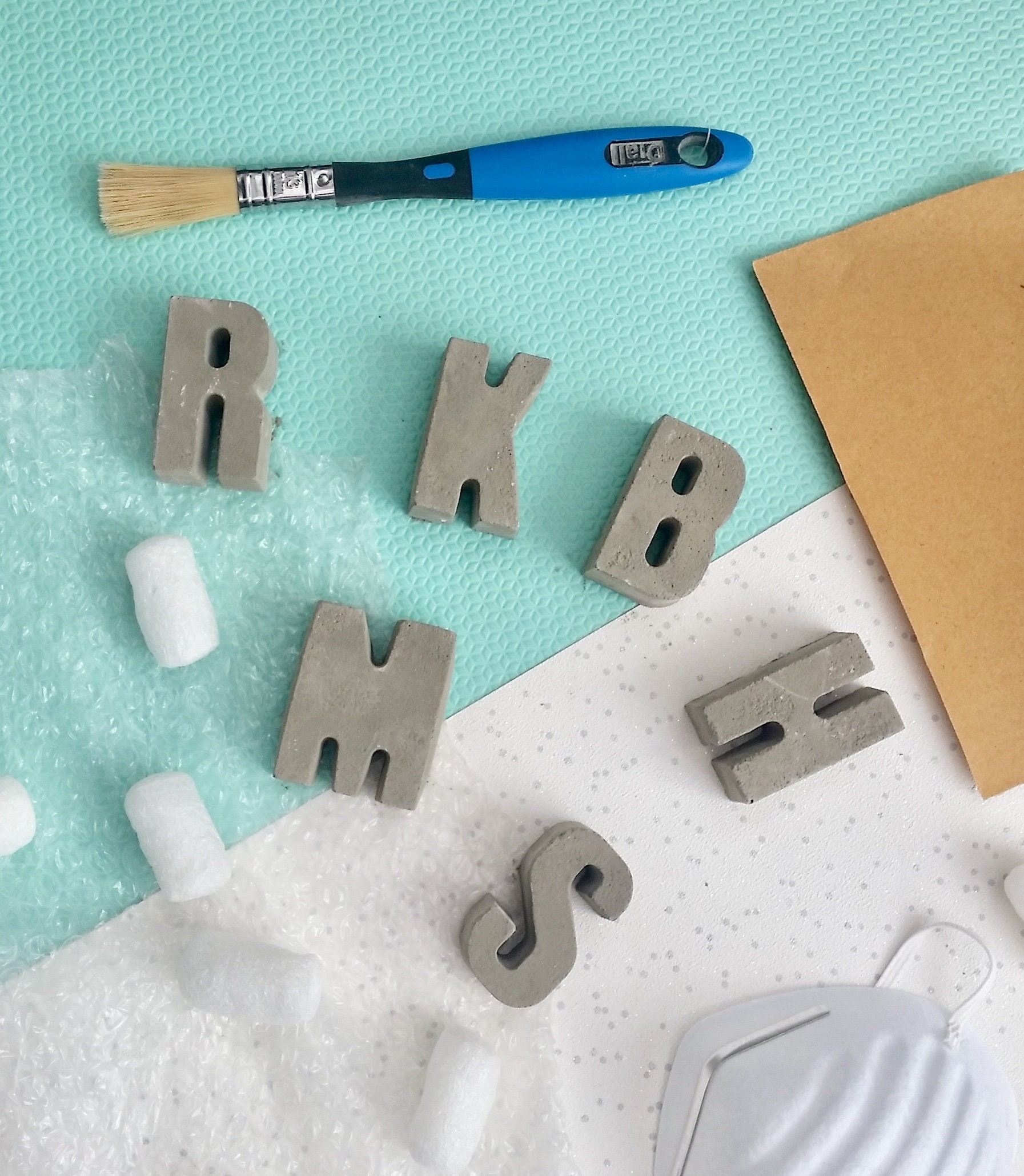 Natural Concrete Letters Concrete Letters | Etsy