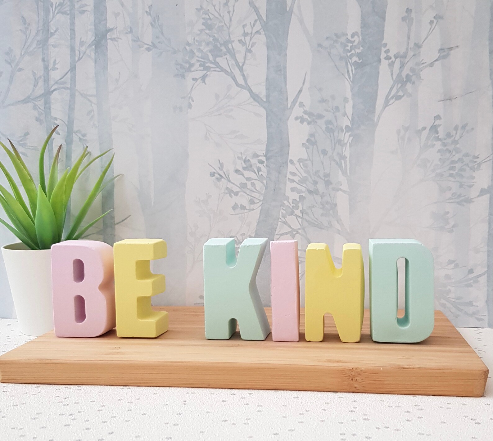 Be Kind / Nursery Decor Pastel / Concrete Letters / Be Kind Gifts - Etsy UK
