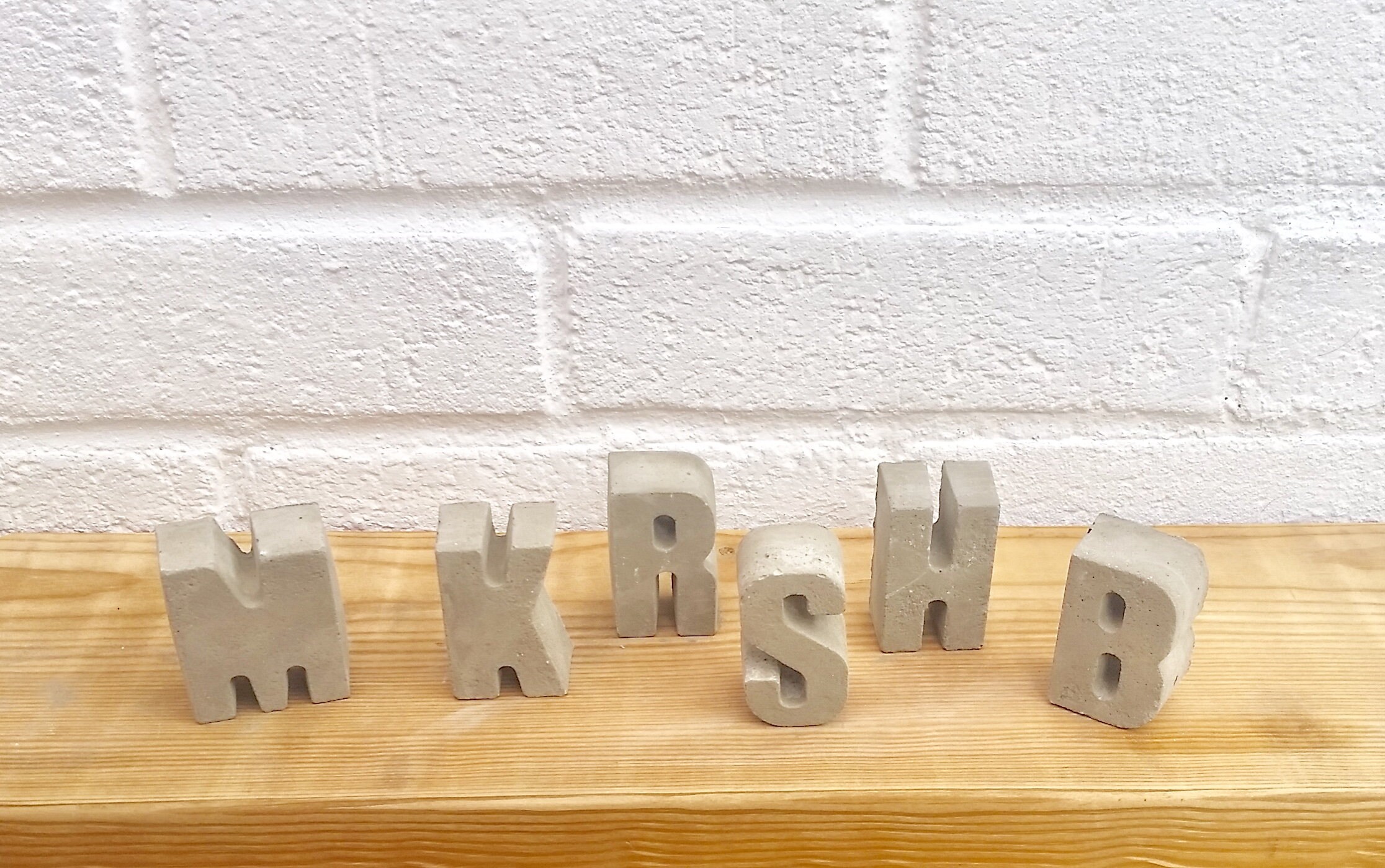 Natural Concrete Letters Concrete Letters | Etsy