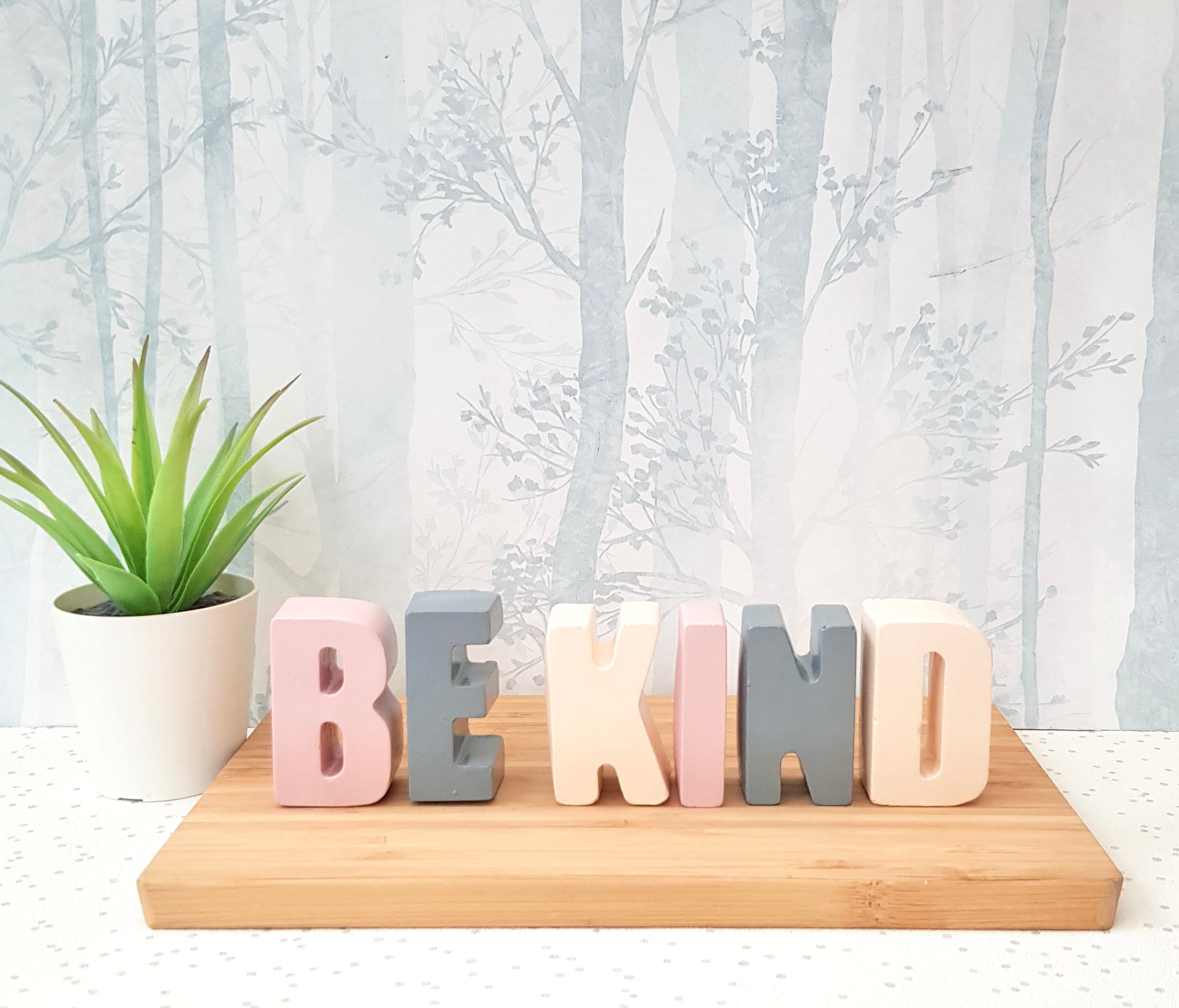 Be Kind / nursery decor / Concrete Letters / be kind gifts / | Etsy