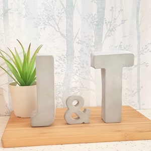 Concrete Letter / Anniversary Gifts / Concrete Gift Set - Etsy UK