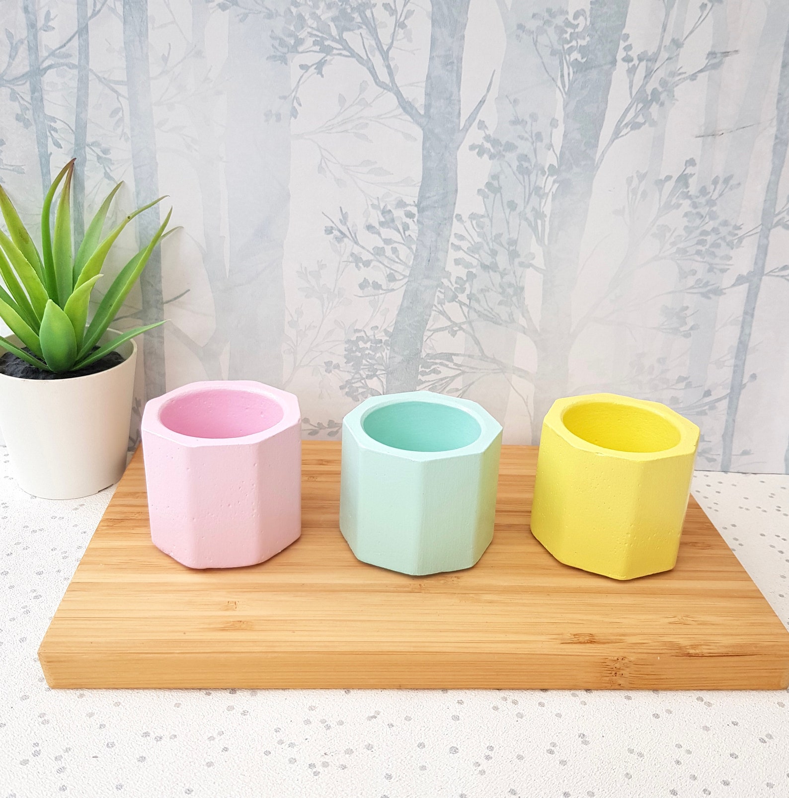 Concrete Gift Set Concrete Desk Accessories Mini Storage | Etsy