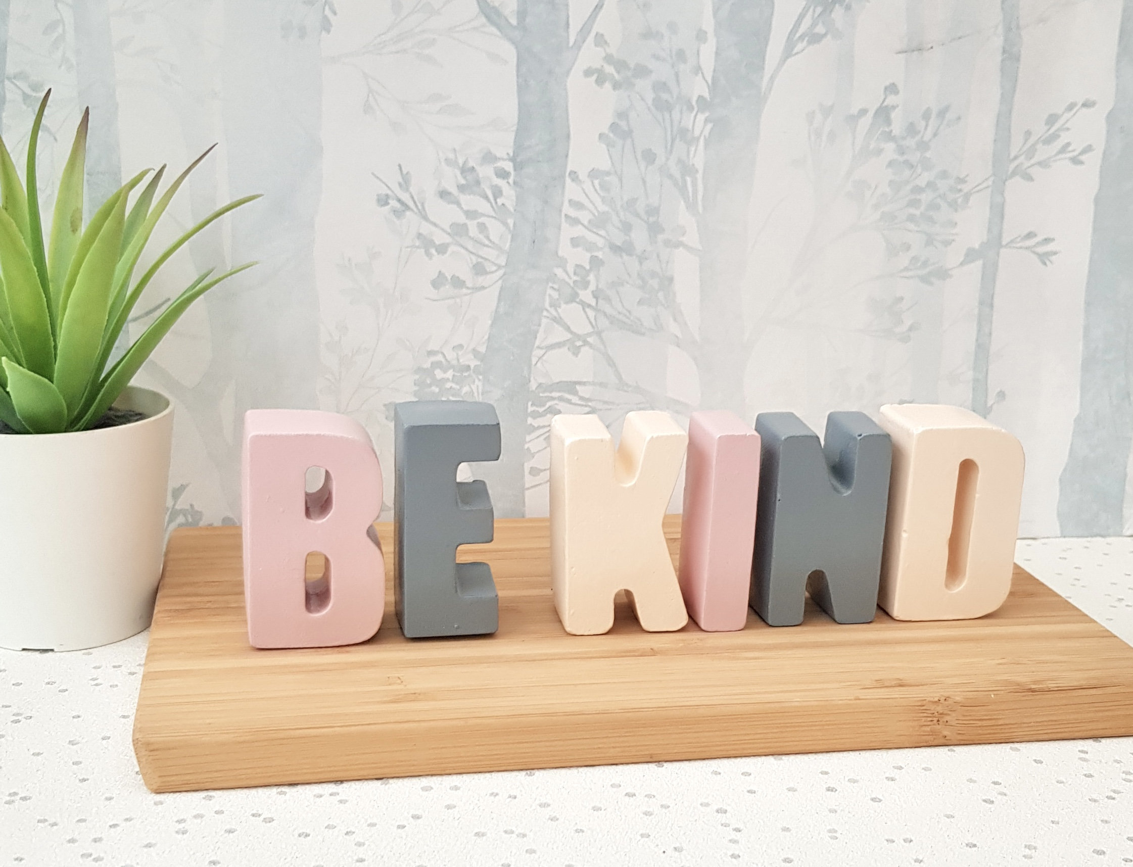 Be Kind / nursery decor / Concrete Letters / be kind gifts / | Etsy