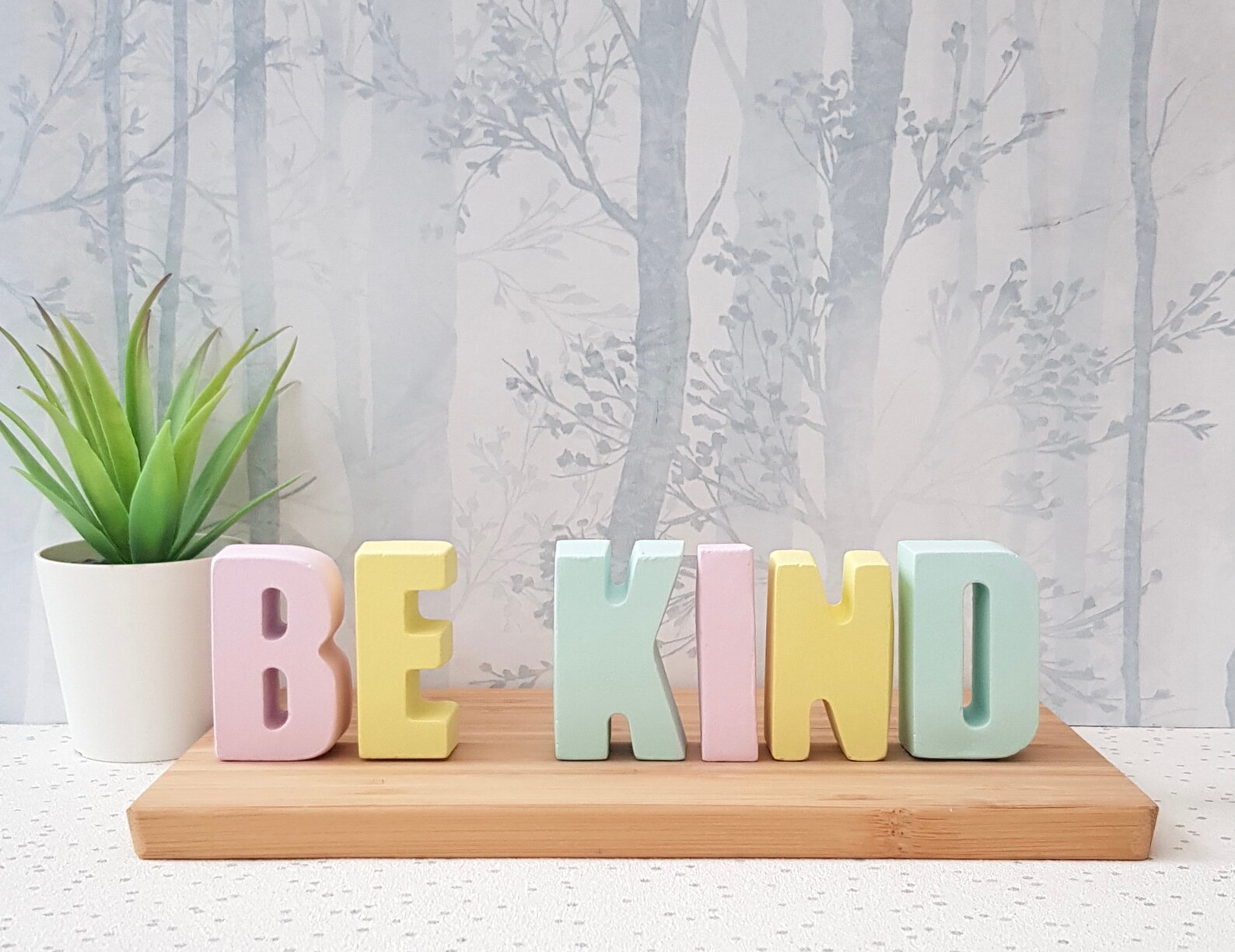 Be Kind / Nursery Decor Pastel / Concrete Letters / Be Kind - Etsy UK