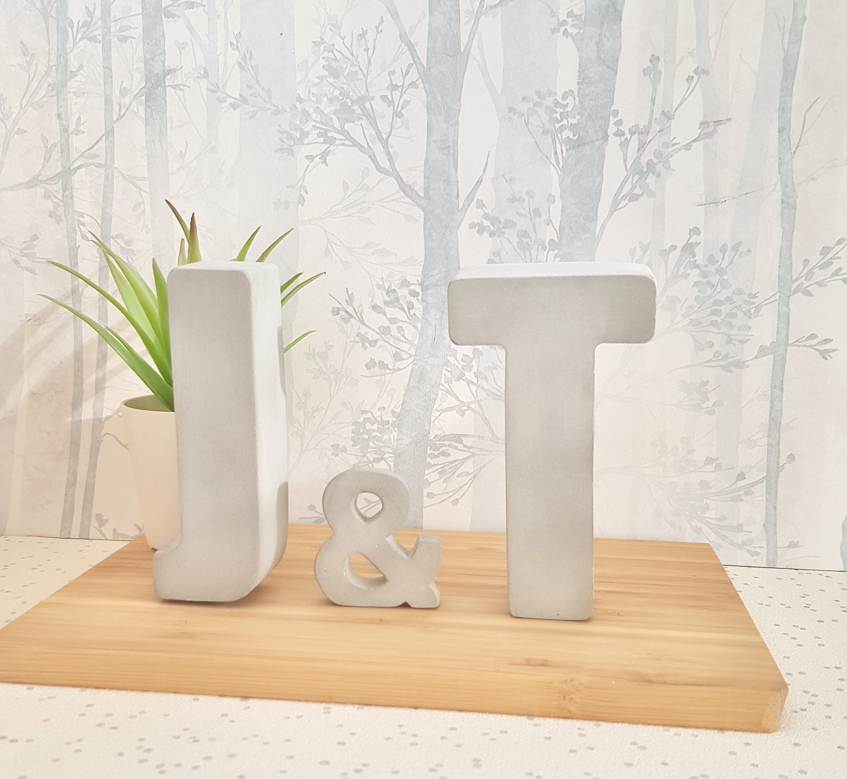 Concrete Letter / anniversary gifts / Concrete gift set | Etsy