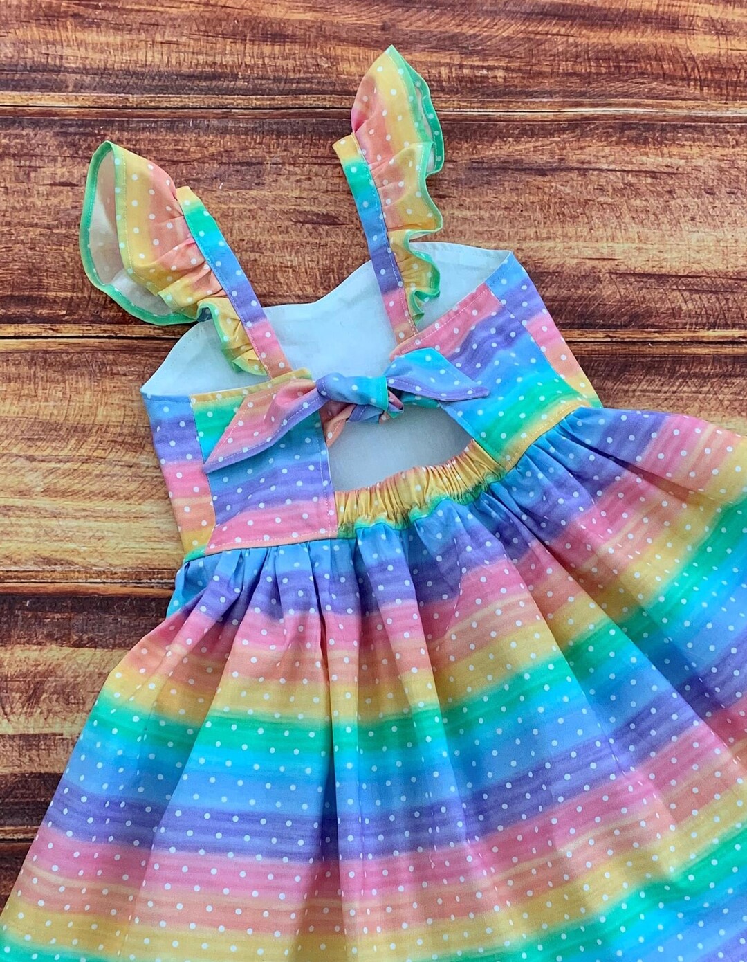 Rainbow Dress for Girls, Lilac and Pink Dress, Twirl Dress, Girls ...