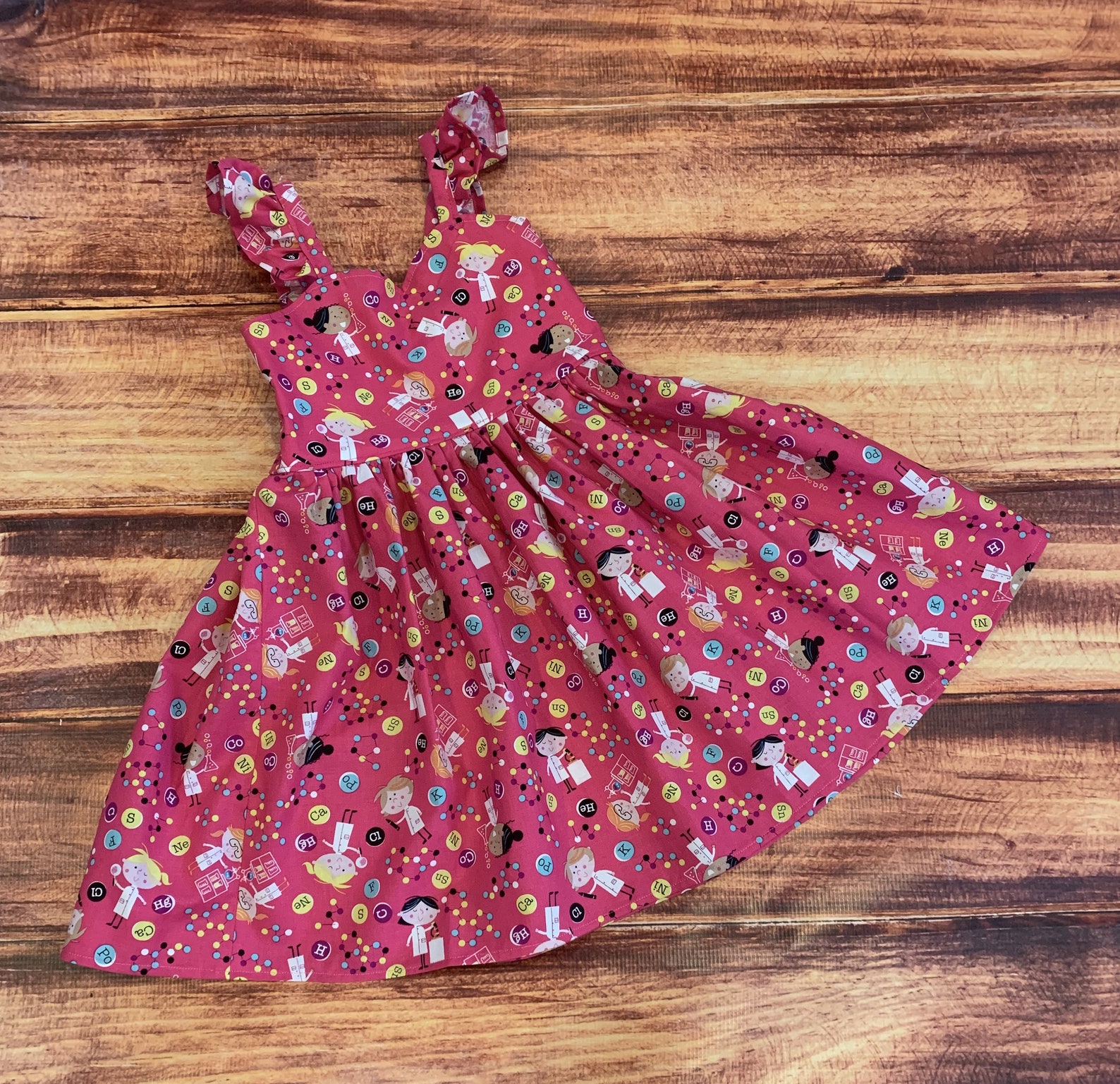 Science Dress, Chemistry Dress for Girl, STEM Dress, Periodic Table of ...