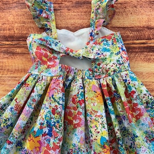 Paint Splatter Dress, Art Party Birthday Outfit for Girls, Spring ...