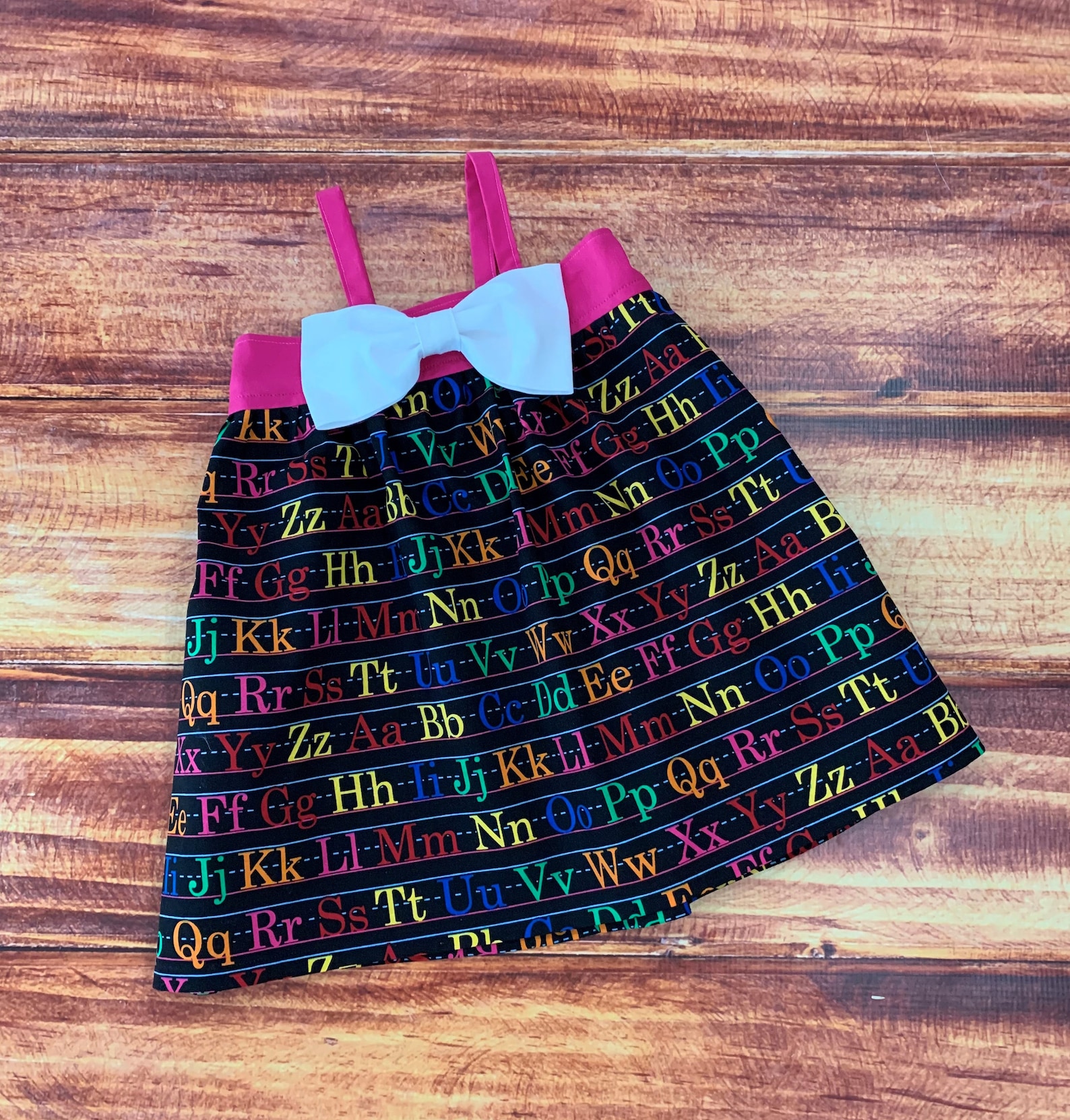 ABC Dress Alphabet Dress School Days Sundress Girl School | Etsy