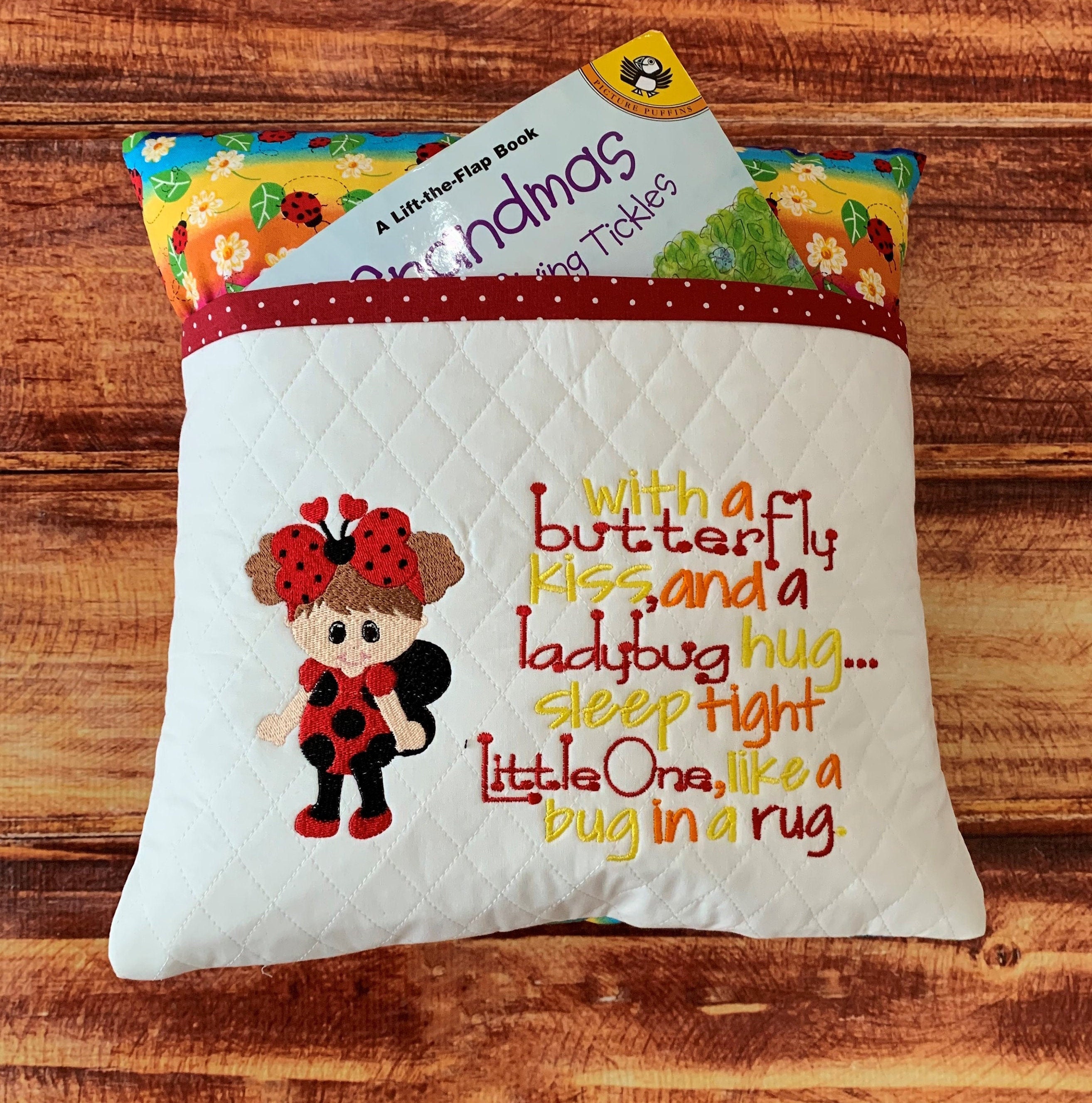 Ladybug Pillow, Ladybug Baby Shower, Ladybug Party, Granddaughter Gift ...