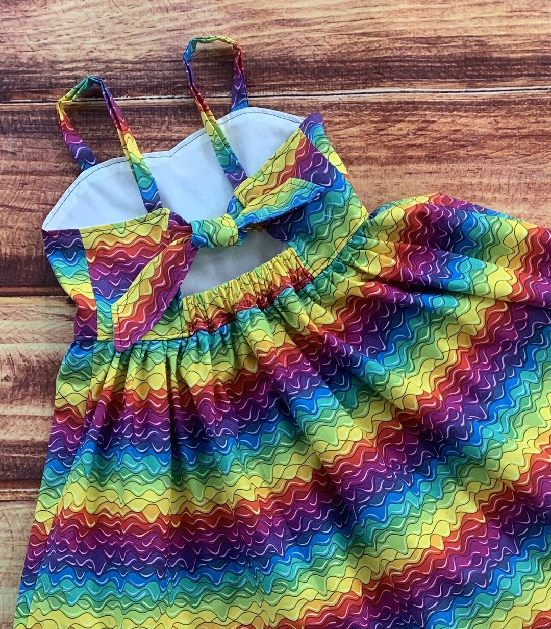 Rainbow Birthday Party, Twirly Rainbow Dress, Rainbow Dress Girls ...