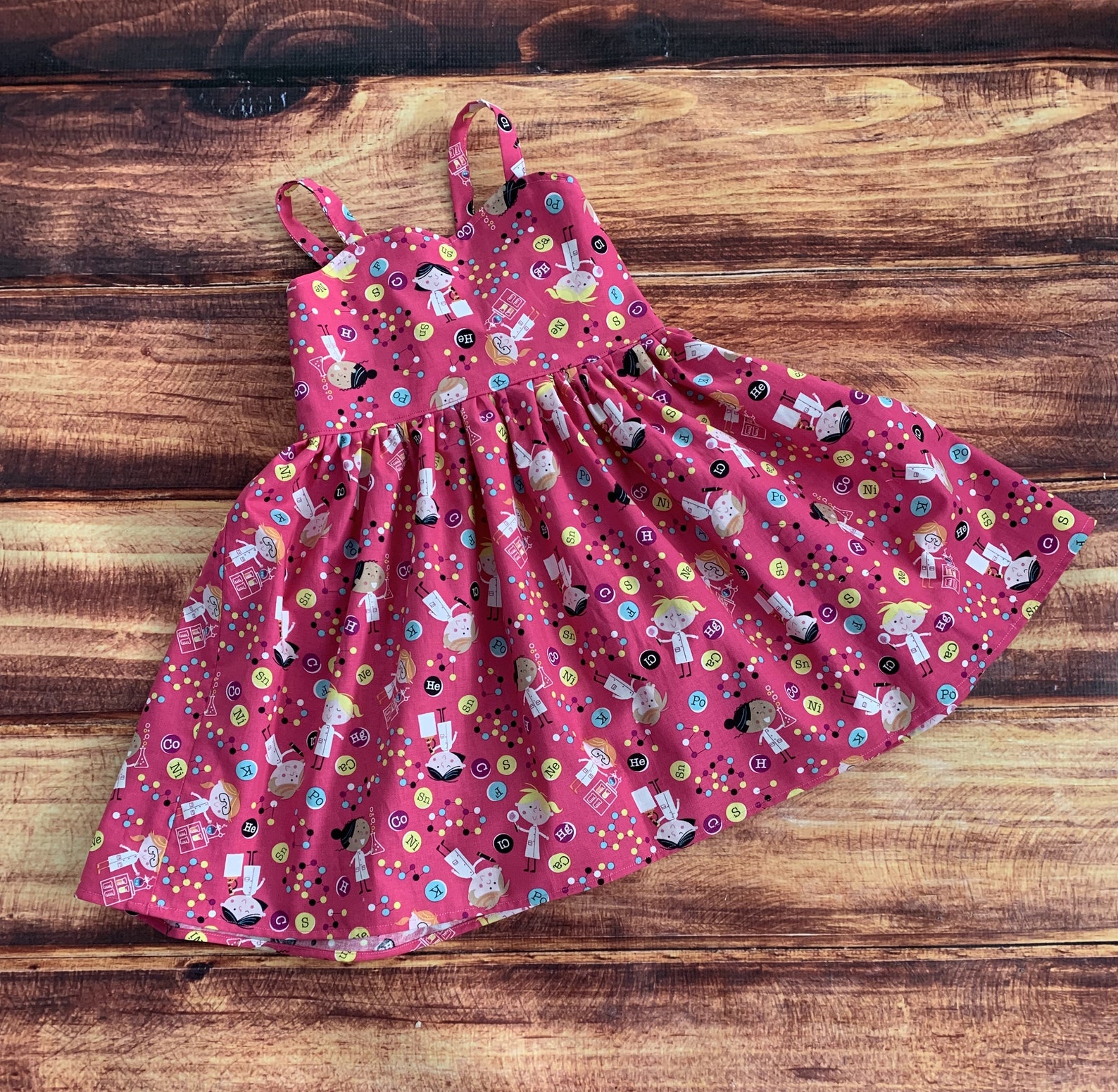 Science Dress, Chemistry Dress for Girl, STEM Dress, Periodic Table of ...
