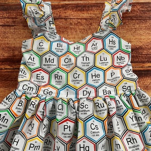 Science Dress, Chemistry Dress for Girl, STEM Dress, Periodic Table of ...