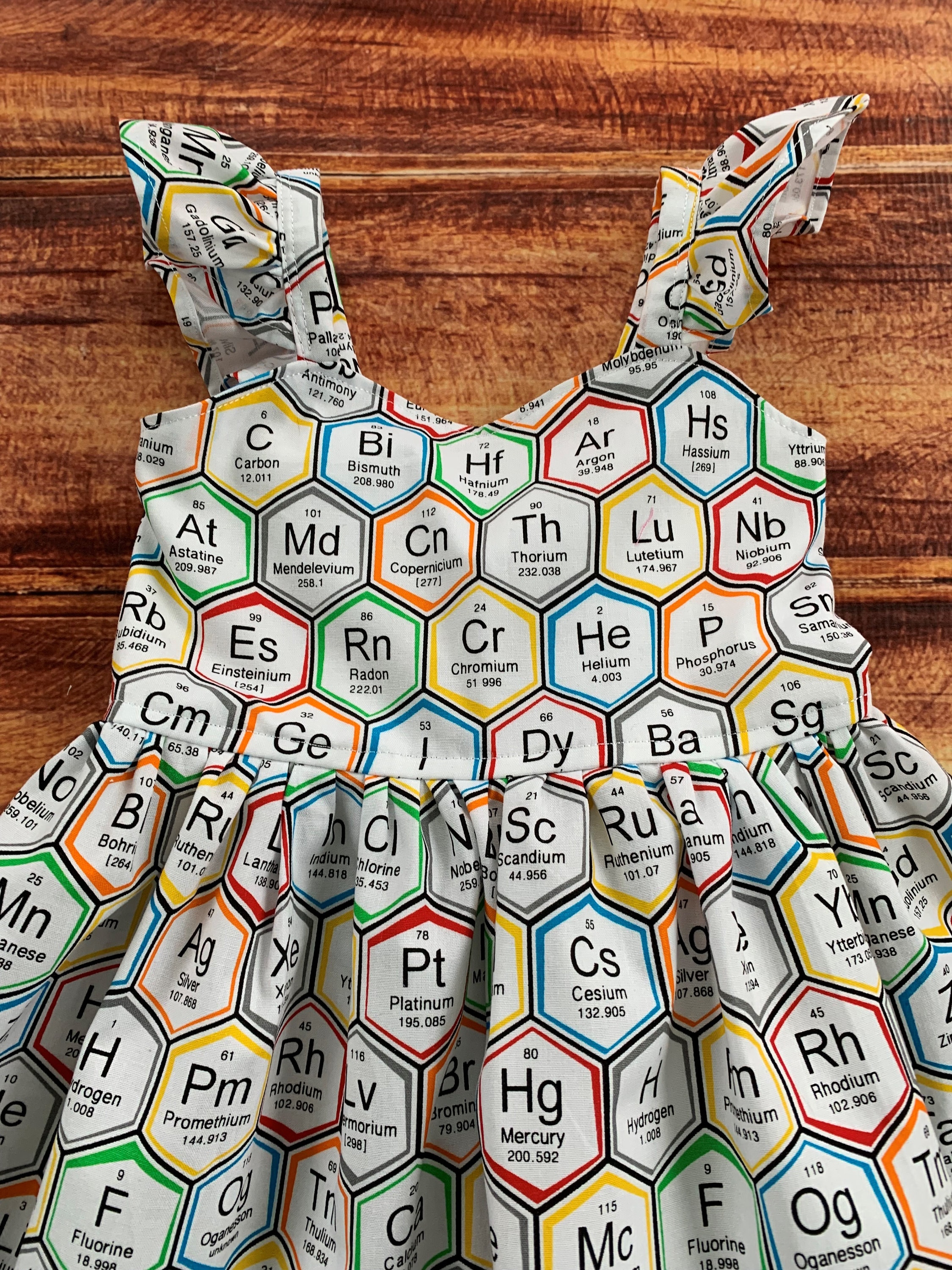 Science Dress, Chemistry Dress for Girl, STEM Dress, Periodic Table of ...