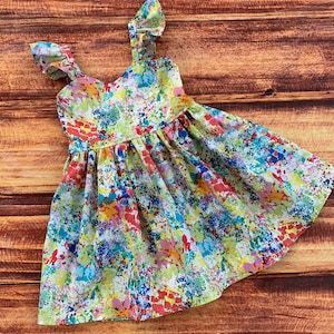 Paint Splatter Dress, Art Party Birthday Outfit for Girls, Spring ...