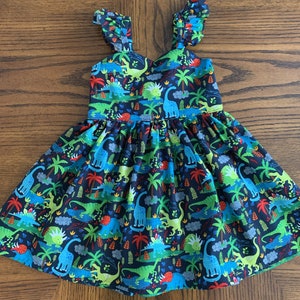 Dinosaur Twirly Dress, Dinosaur Dress for Girls, Dinosaur Gift for Girl ...