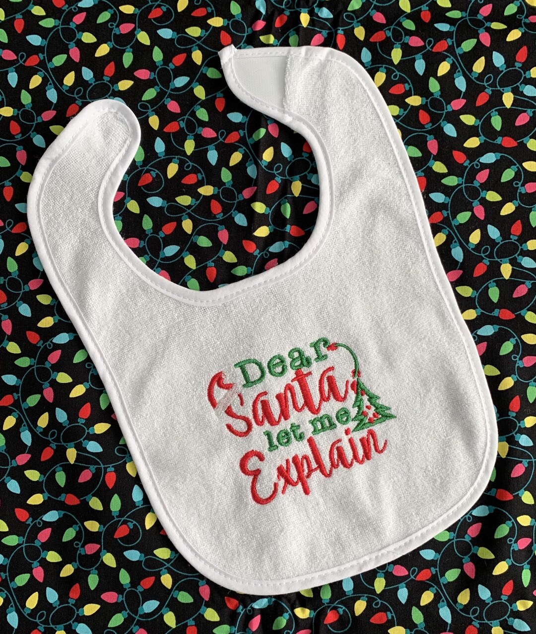 Funny Christmas Baby Bib, First Christmas, Santa Bib, Baby Christmas ...