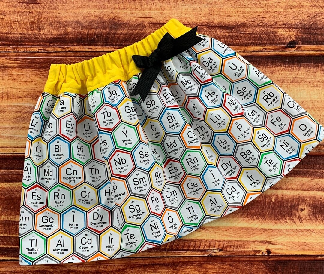 Periodic Table, Chemical Elements, Science Theme Skirt, STEM Skirt ...