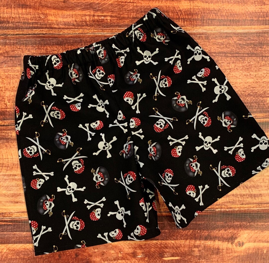 Pirate Shorts for Toddler Boy, Pirate Party, Boy Summer Shorts, Baby ...