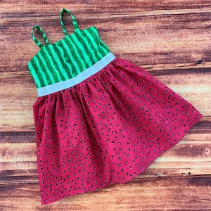 Girls Watermelon Dress, One in a Melon Birthday, Watermelon Tank Twirl ...
