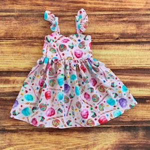 Candy Dress for Girls, Two Sweet Birthday Dress, Toddler Candy Dress ...