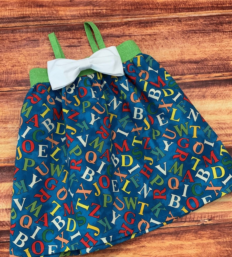 Girl School Dress Alphabet Dress ABC Dress School Days | Etsy