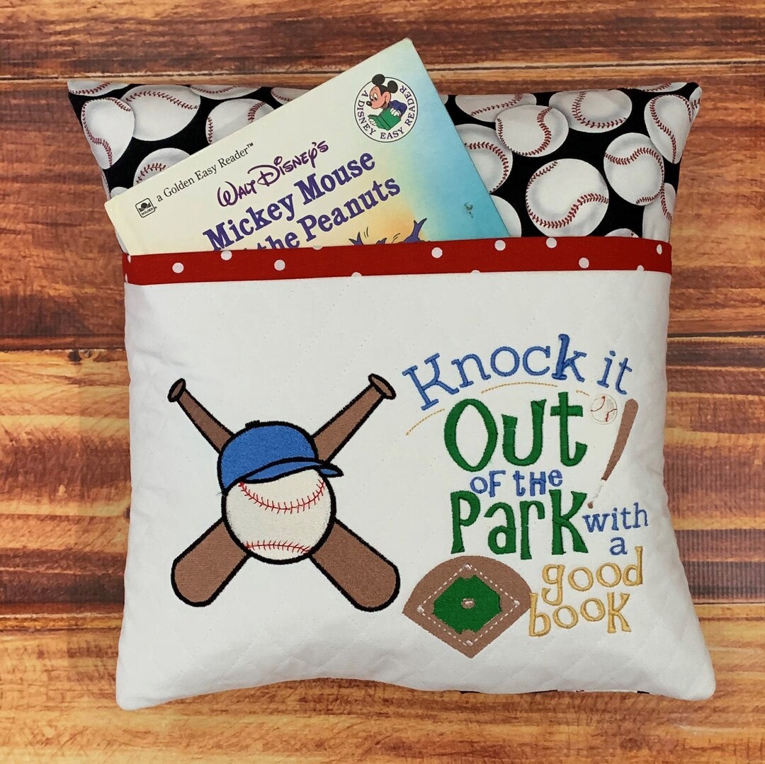 Baseball Pillow for Boys, Baseball Reading Pillow With Pocket, Gift for ...