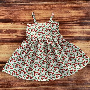 Berry First Birthday, Cherry Dress, Toddler Fruit Dress, Flutter Sleeve ...