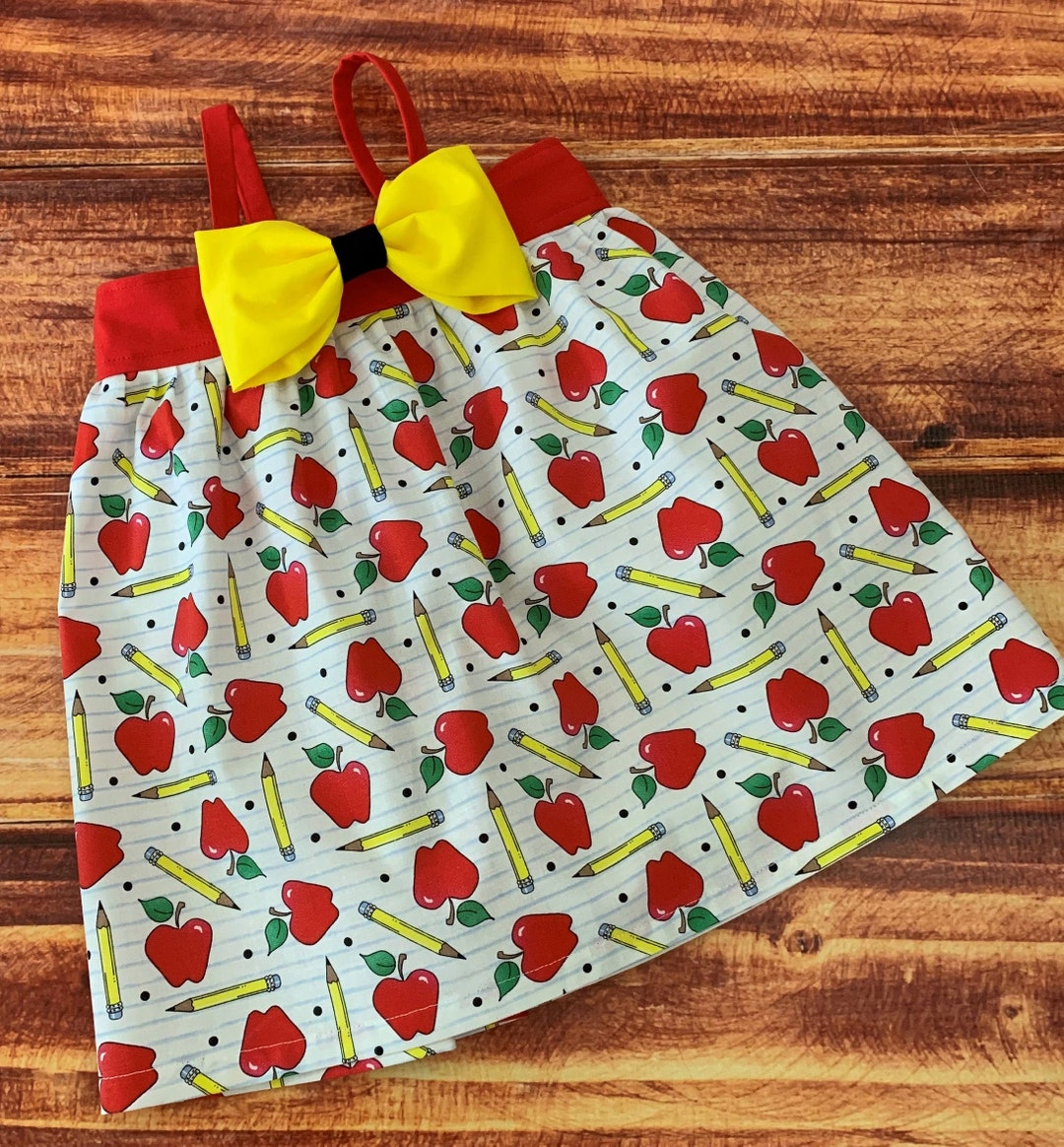 Girls First Day of School Dress, Girls Pencil Dress, Back to School ...